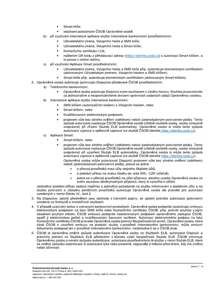 Eskoslovenská Obchodní Banka, A. S | PDF
