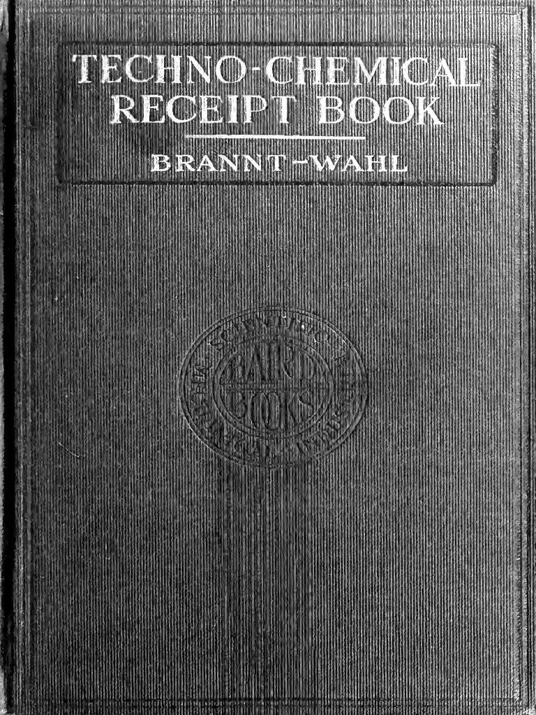 299197945 the Techno Chemical Receipt Book 1919 | PDF | Bronze | Mortar ...