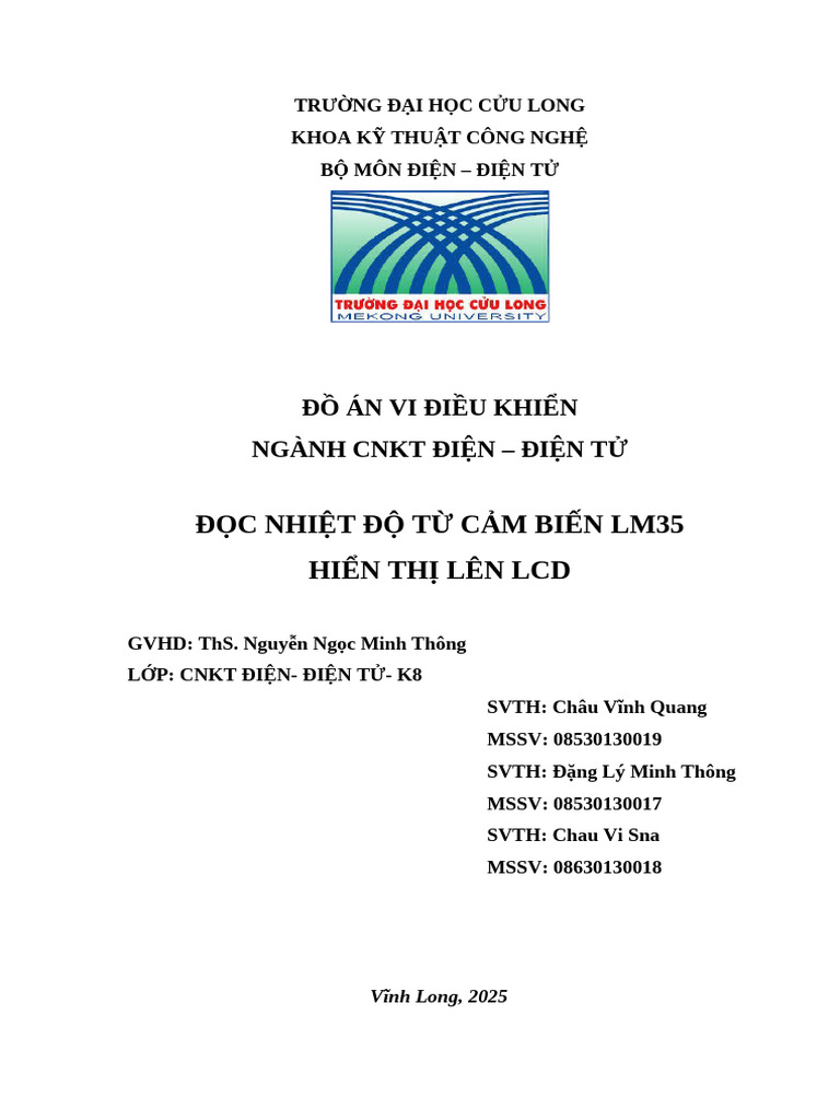 Bao Cao Do An VDK Nhom 13 | PDF