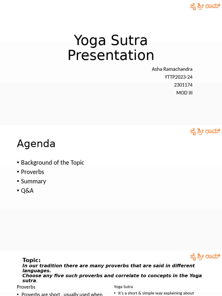 YTTP 2023-24 - MOD 3 - YS PP - 22 Mar 25 - Asha Ramachandra-2 | PDF ...