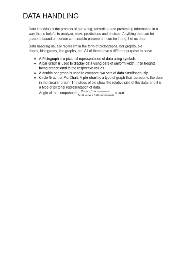 Data Handling Key Points | PDF