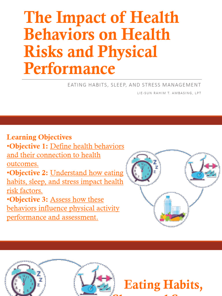 The Impact of Health Behaviors On Health Risks | PDF | Sleep | Stress ...