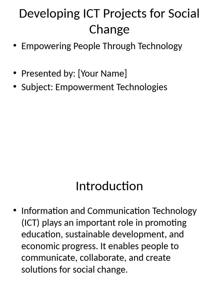 Developing ICT Projects For Social Change | PDF | Usability ...