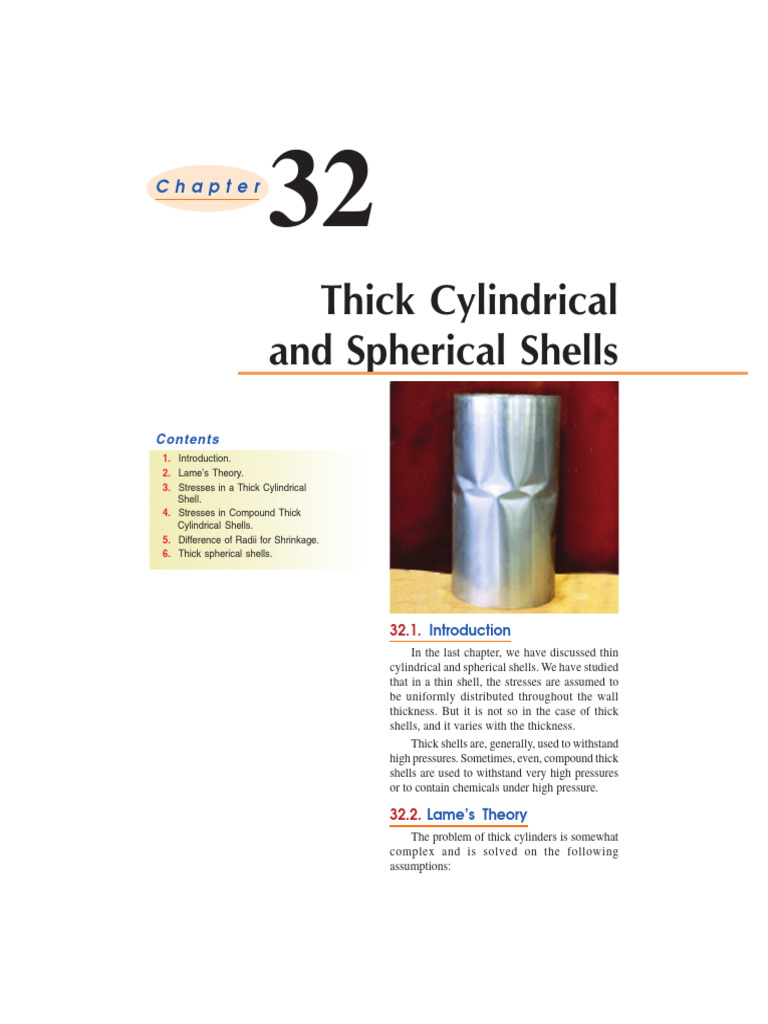 Thick Cylinders | PDF | Stress (Mechanics) | Mechanical Engineering