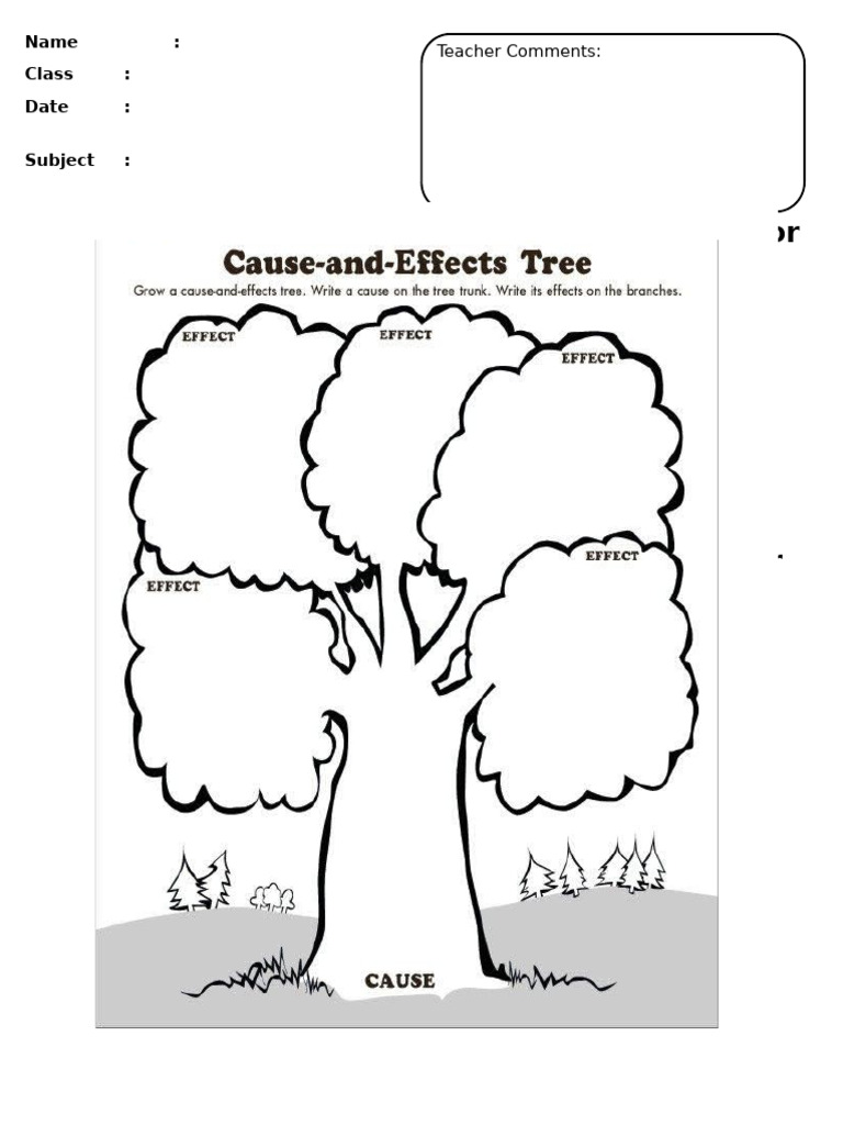 Cause N Effect Tree Graphic Organizer | PDF