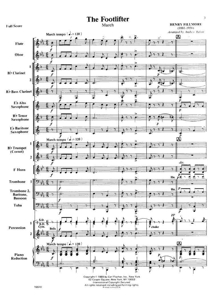 The Footlifter March Score | PDF | Elementary Organology | Woodwind ...