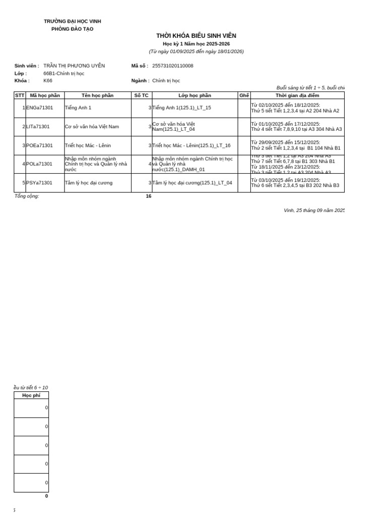 Export TKB SV Mau 2 | PDF