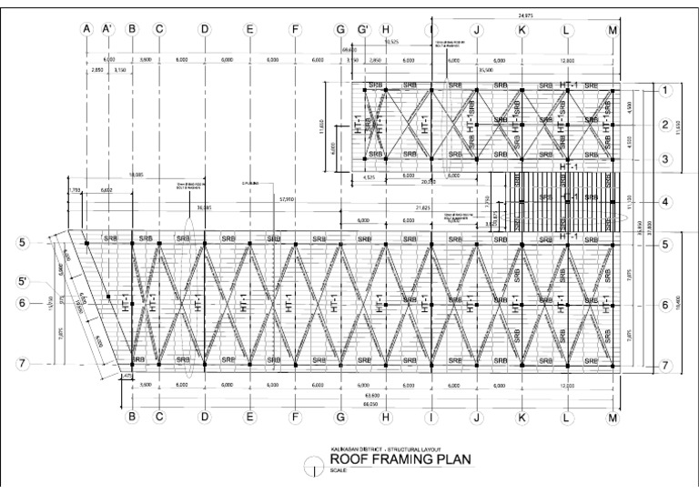 Kalikasan - Structural Layout - Roof Framing Plan 1 | PDF