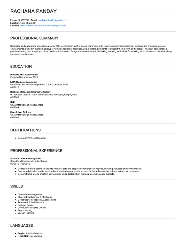 Rachana Resume 1 | PDF