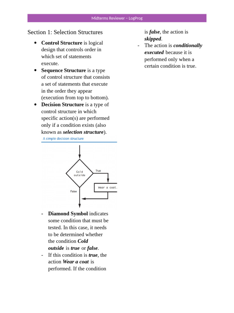Midterms Reviewer - LogProg | PDF