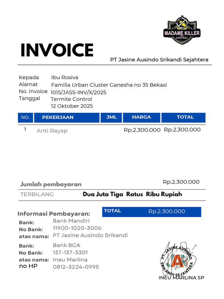 Putih Minimalist Perusahaan Profesional Invoice PDF | PDF