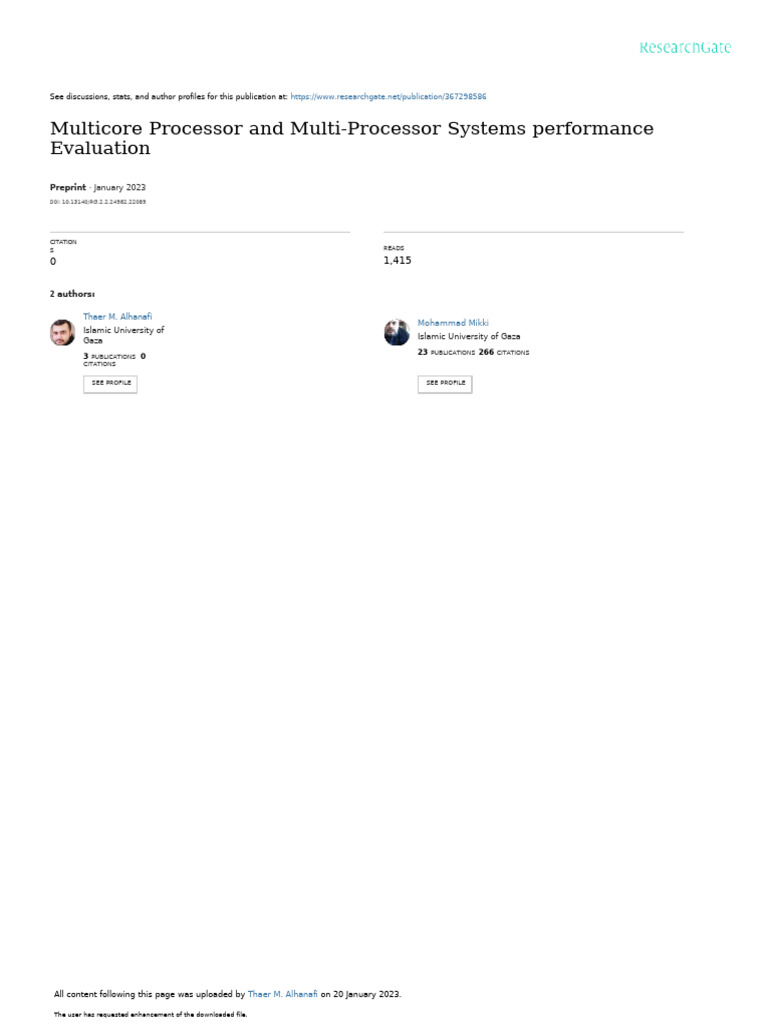 Multi Core Processor[1] | PDF | Multi Core Processor | Central Processing Unit