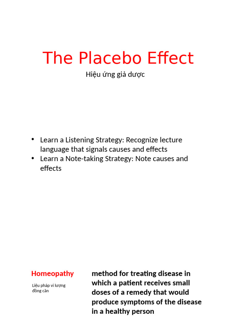 The Placebo Effect 1 | PDF | Placebo | Alternative Medicine