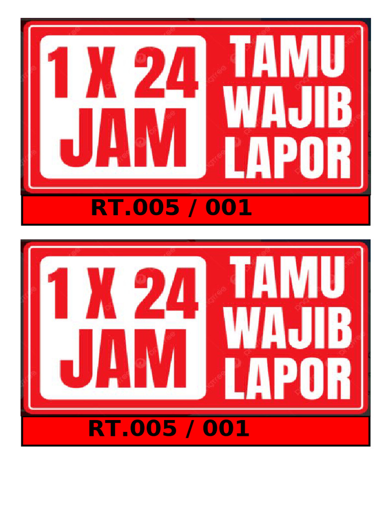 Tamu Harap Lapor | PDF