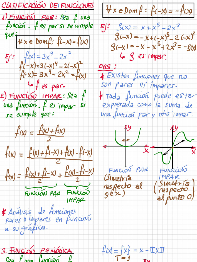 Calculo 1 - Sesión 04 (Clasificación de Funciones) | PDF