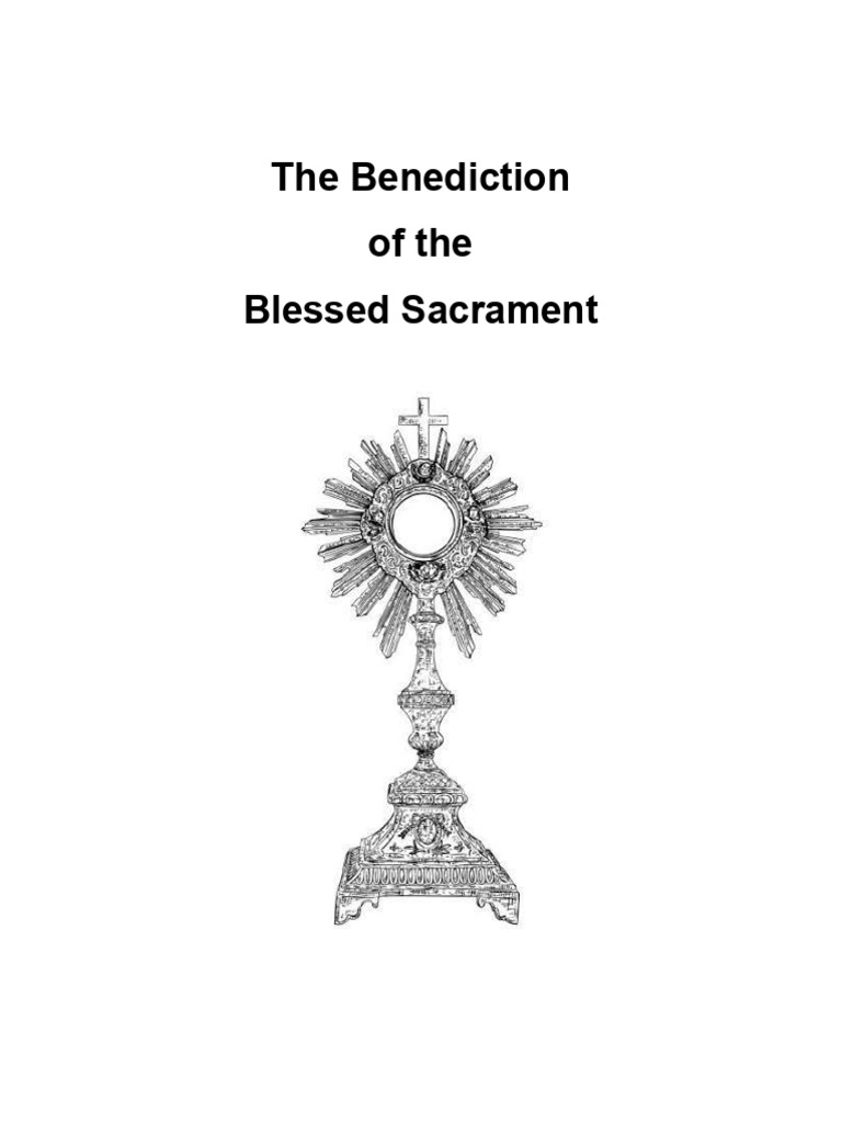 Benediction of the Blessed Sacrament | PDF
