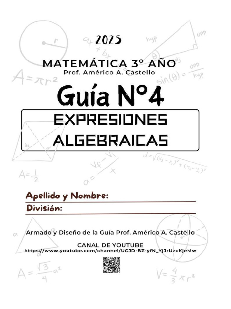 4 - Expresiones Algebraicas - 1761841142645 | PDF | División ...