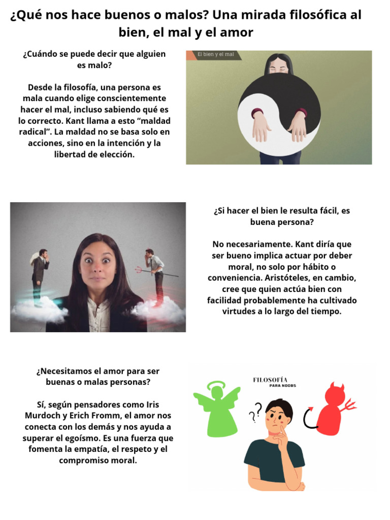 ¿Qué Nos Hace Buenos o Malos? Una Mirada Filosófica Al Bien, El Mal y ...