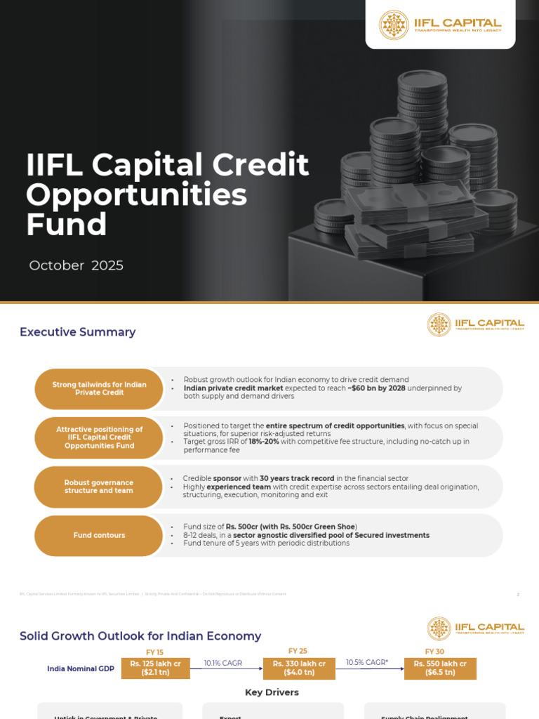 IIFL Capital Credit Opportunities Fund Overview | PDF | Securities ...