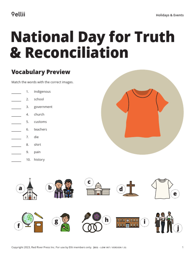 National Day For Truth & Reconciliation - Student | PDF | Canada