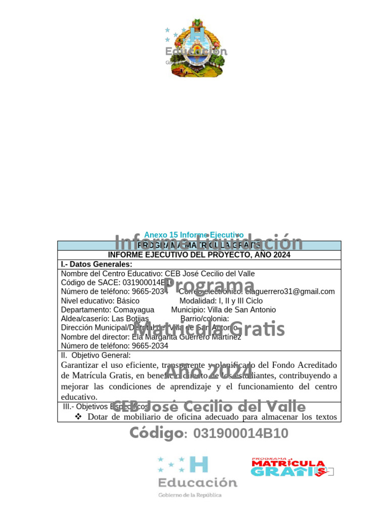 FORMATOS Anexo 14 y 15 Matri Gratis | PDF | Agua