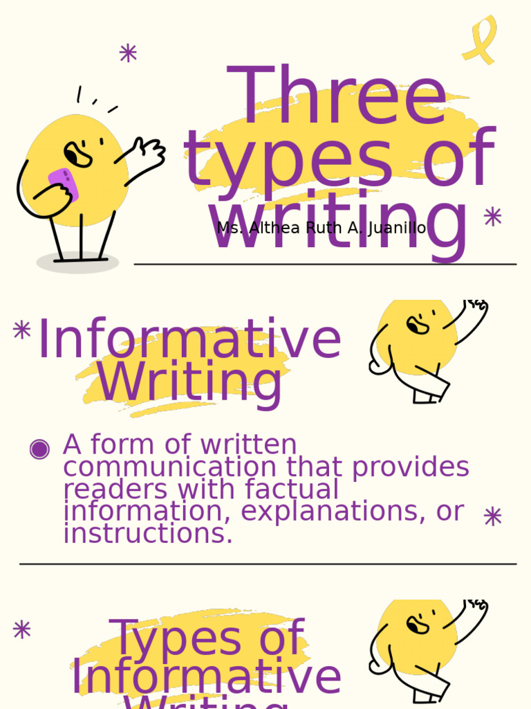 Three Types of Writing Grade 9 Arellano | PDF | Journalism | News