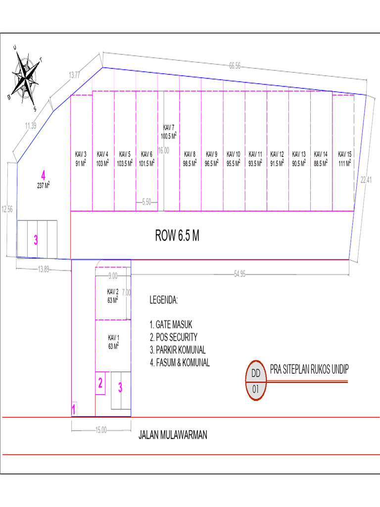 Siteplan Rukos Undip Semarang | PDF
