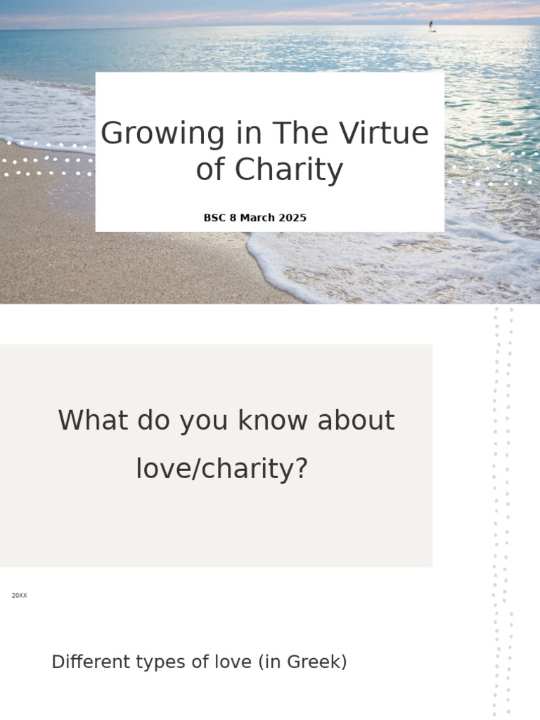 The Virtue of Charity | PDF | Love | Virtue