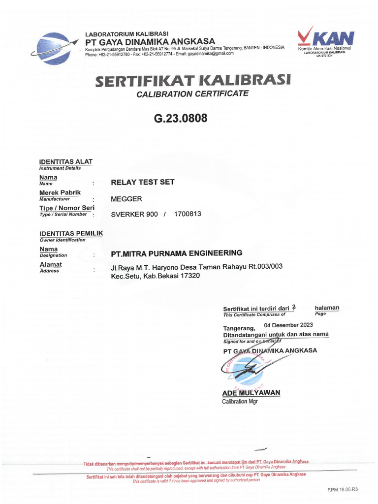 B.19 Cer - Kal Sverker 900 | PDF