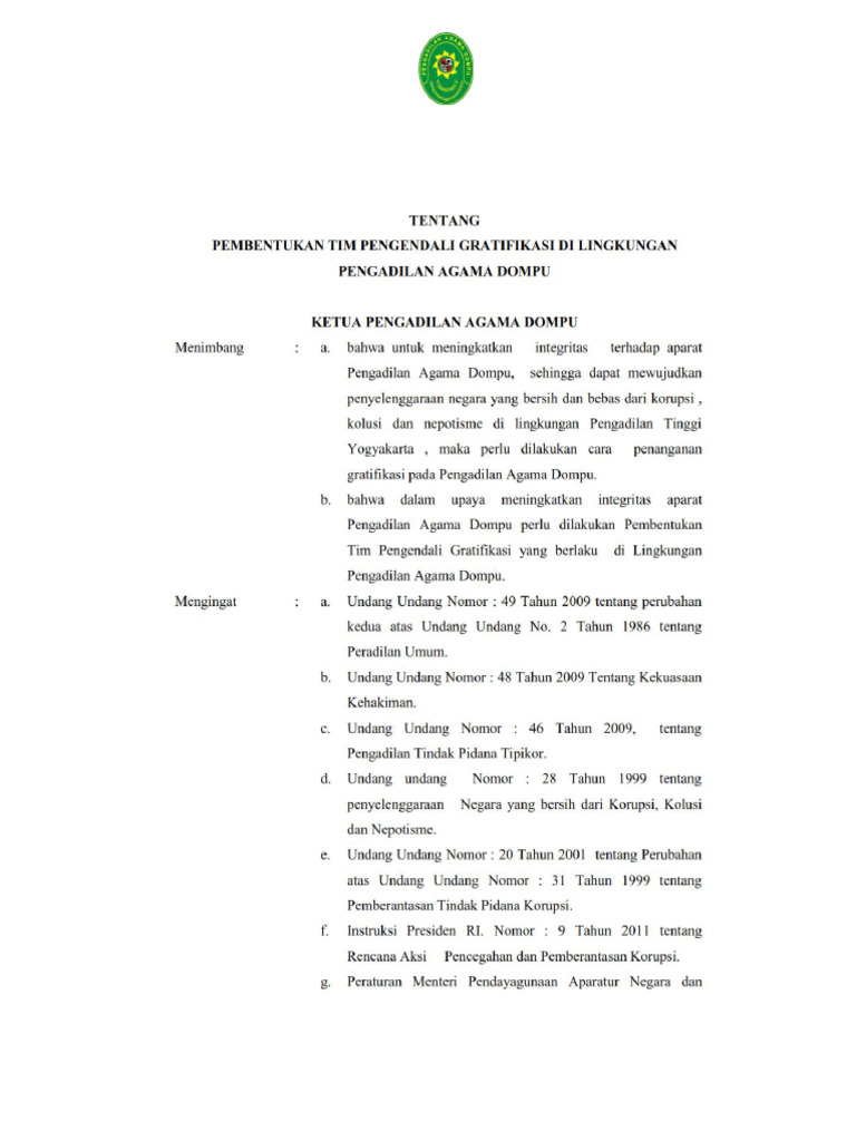 Inovasi Layanan PA Dompu 2021 | PDF