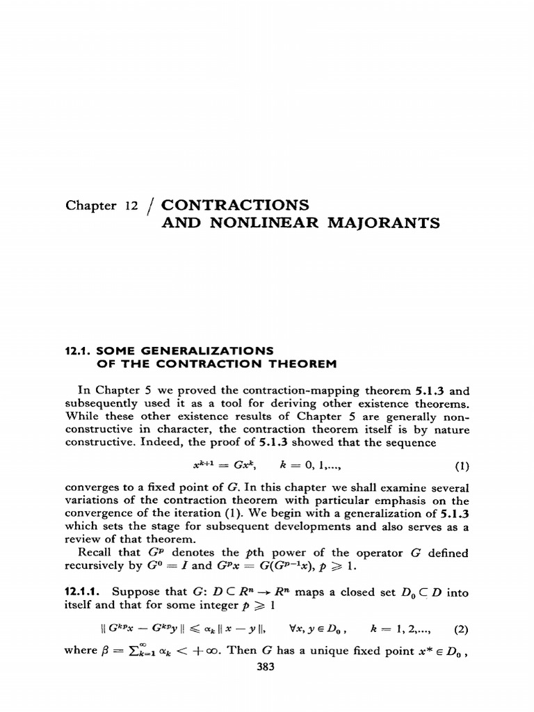 12 Contractions and Nonlinear Majorants 2000 | PDF | Sequence ...