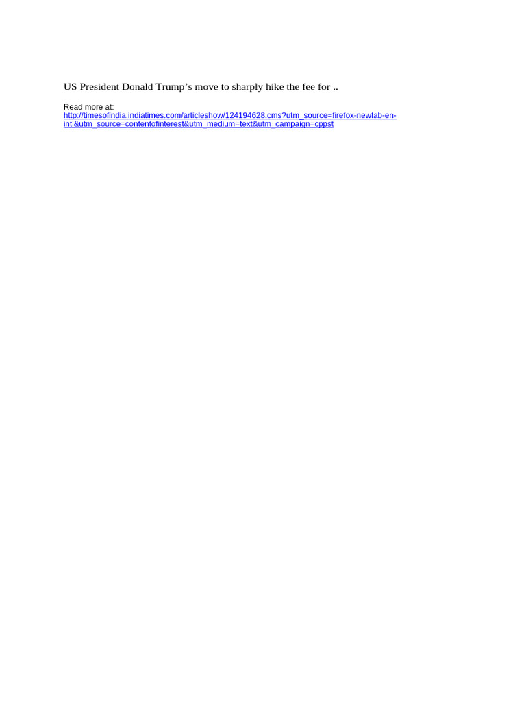 US President Donald Trump | PDF