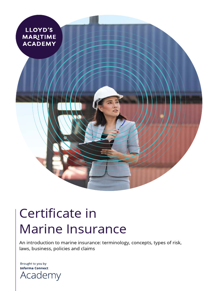 Certificate in Marine Insurance | PDF | Insurance | Financial Risk