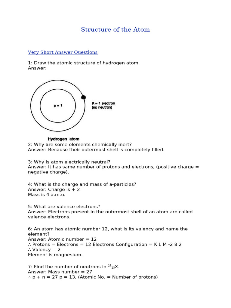 Atomic Structure Overview and Insights | PDF | Atoms | Proton