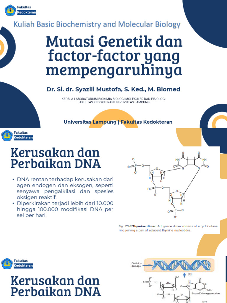 Mutasi Genetik Dan Faktor2nya Dr. Syazili 2025 | PDF