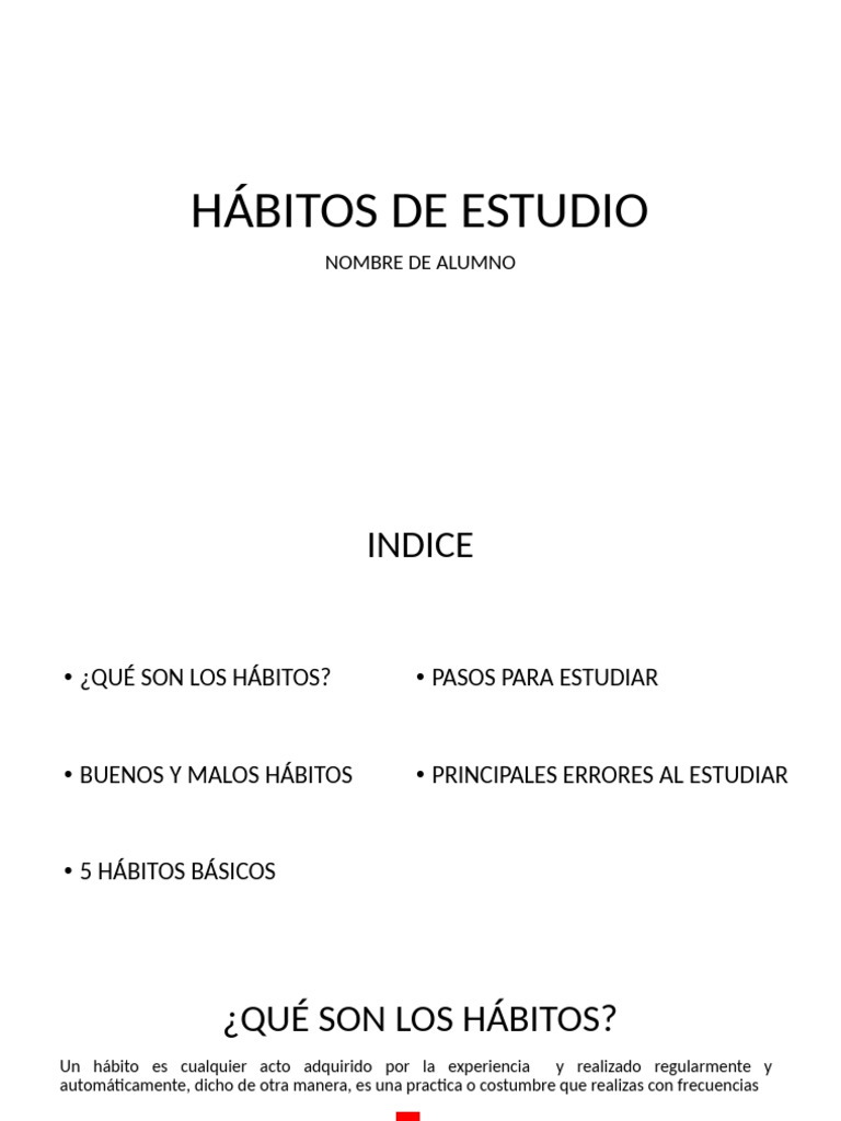 Copia de Hábitos de Estudio | PDF