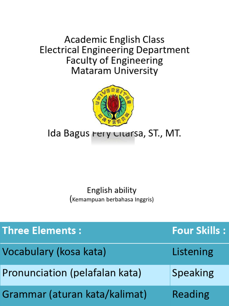 Academic English Course Overview | PDF | Verb | Part Of Speech