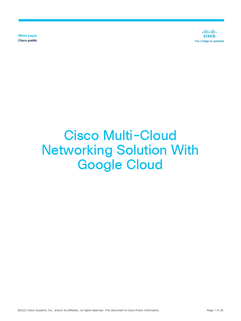 Multi Cns GCP WP | PDF | Cloud Computing | Computer Network