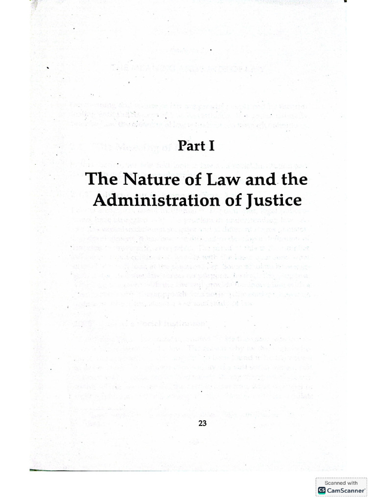 The Nature of Law and Administration of Justice | PDF