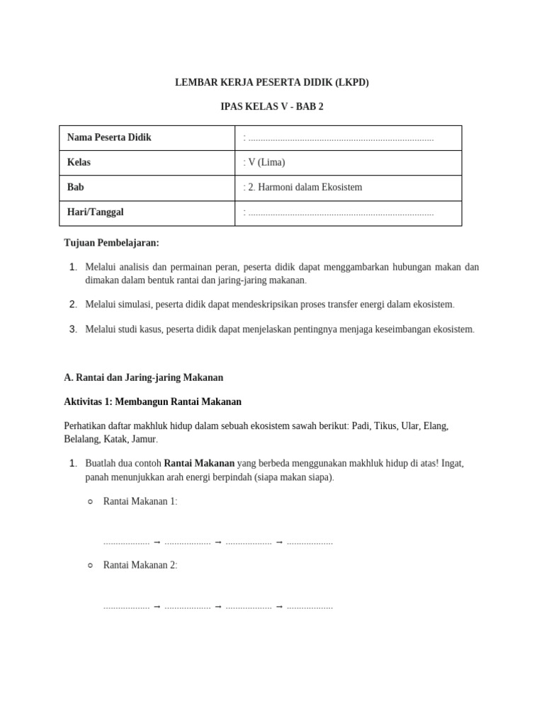 LKPD_5_IPAS_BAB 2 | PDF