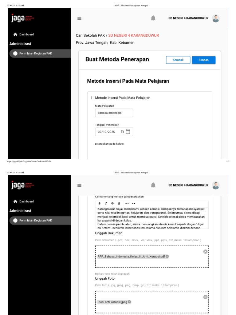 JAGA - Platform Pencegahan Korupsi | PDF
