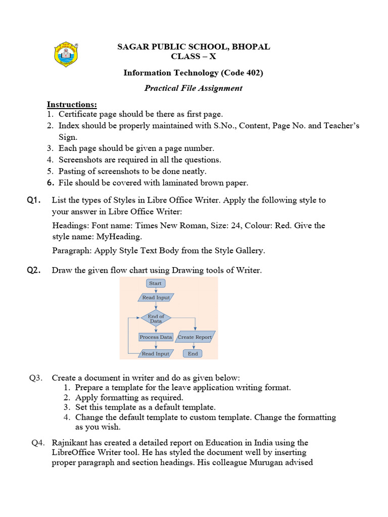 IT Practical File for Class X Students | PDF | Computing | Software