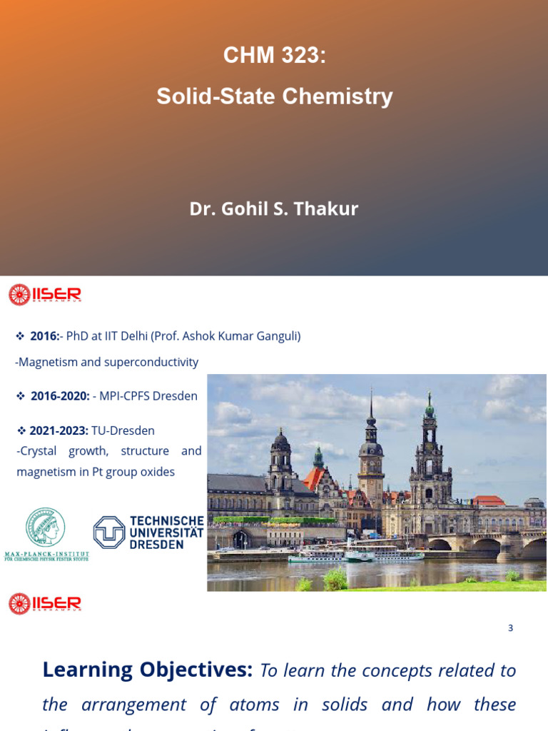 Solid-State Chemistry Course Overview | PDF | Solid State Chemistry ...