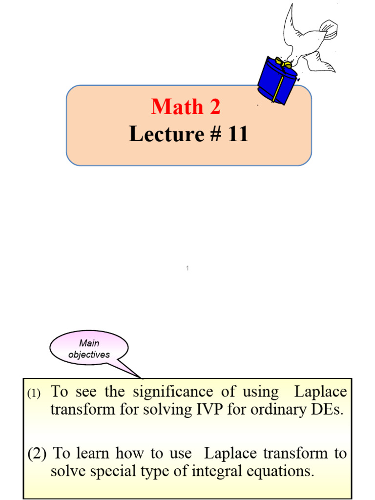 Lecture 10 | PDF | Laplace Transform | Integral Equation