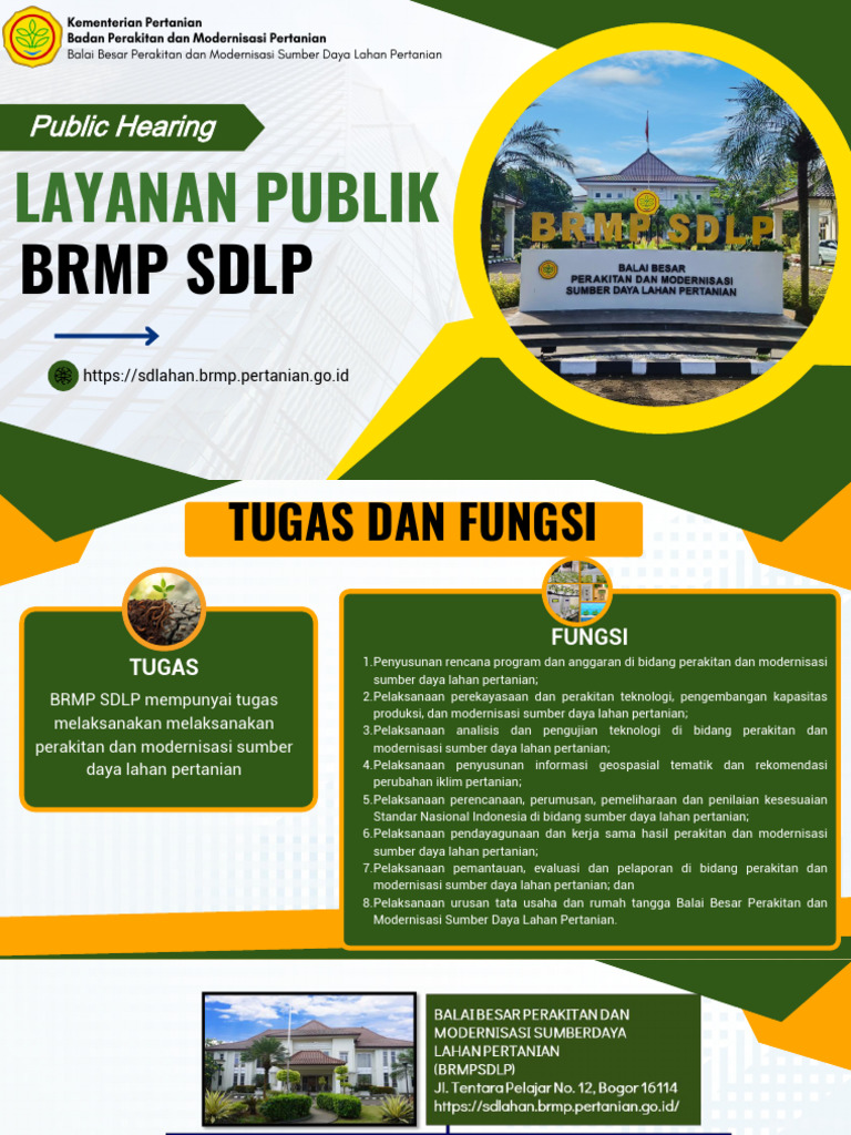 Layanan BRMP SDLP untuk Pertanian Modern | PDF