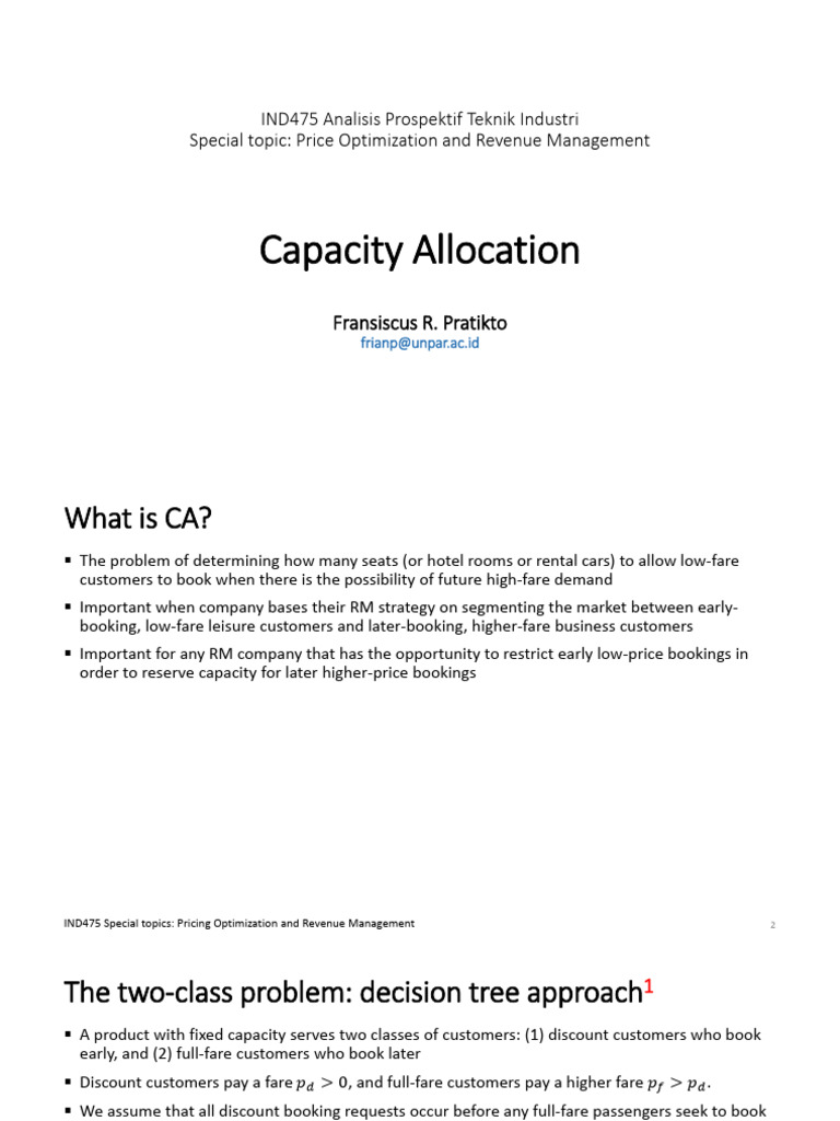 Price Optimization in Revenue Management | PDF | Demand | Pricing