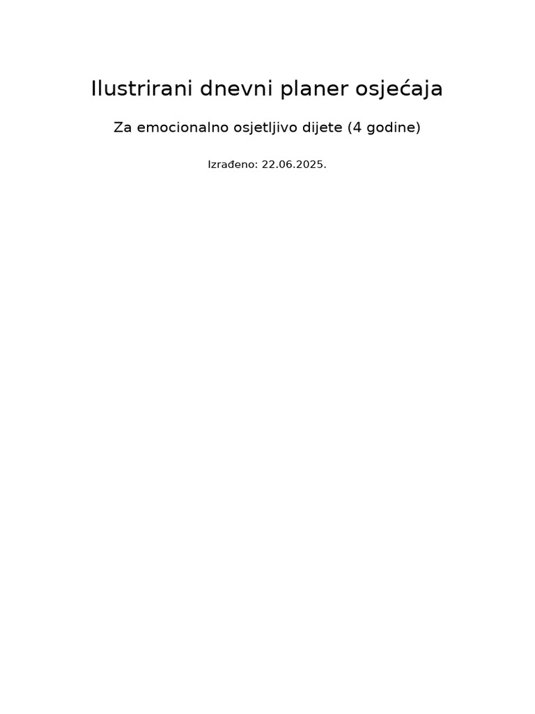Ilustrirani Planer Slikice 4godisnjakinja | PDF