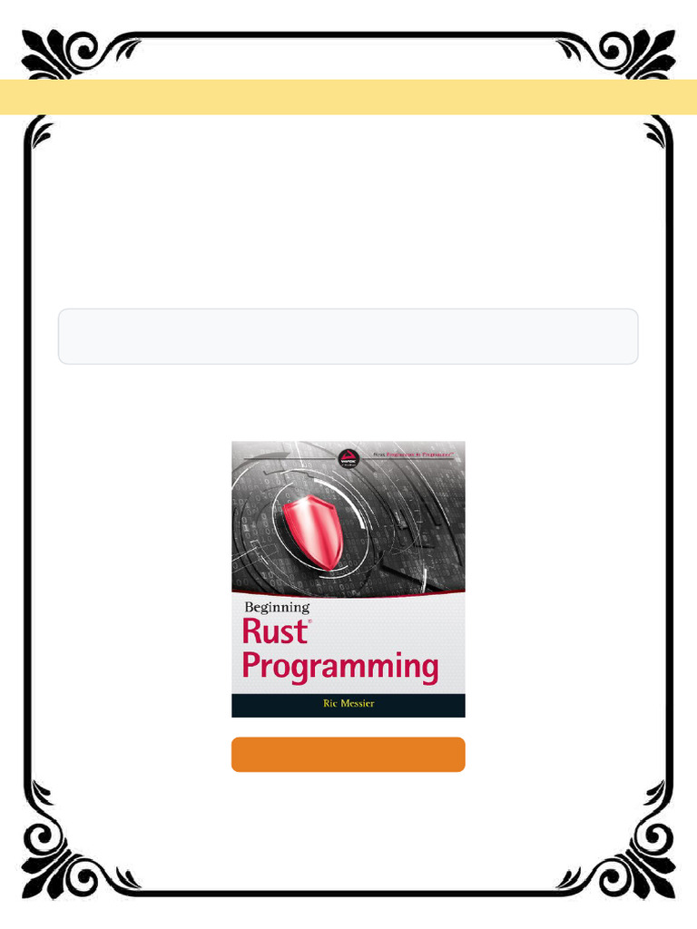 Beginning Rust Programming 1st Edition Ric Messier available any format ...