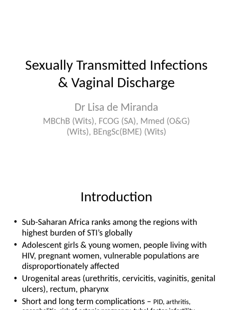 Vaginal Discharge and STI's | PDF | Candidiasis | Sexually Transmitted ...