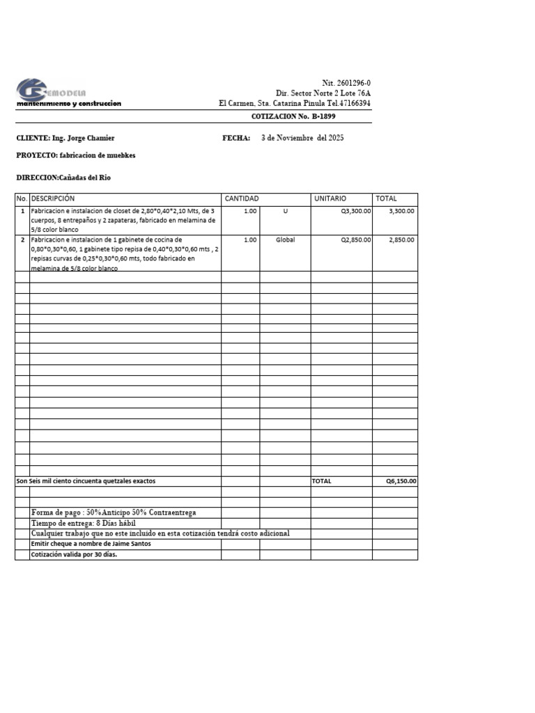 Cotizacion Cañadas del rio _251103_145151 | PDF